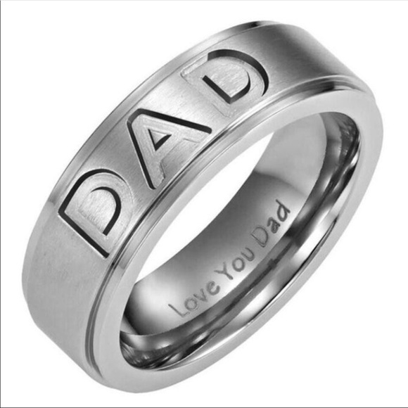 Accessories | Titanium Steel Dad Ring Sz 113 Fathers Day | Poshmark